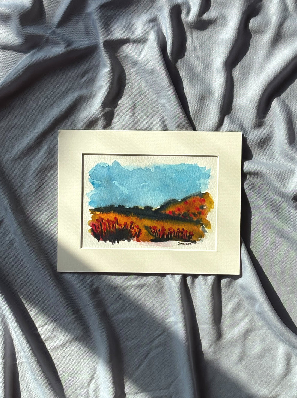 Ruby Garden - Original Botanical Watercolour | Jewel-Toned Meditation ...